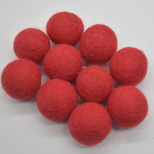 100% Wool Felt Balls - 10 Count - 3cm - Red - OrientalDirect.co.uk