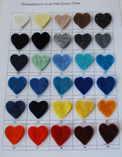 Felt Balls / Shapes Colour Sample Chart / Swatch Card - OrientalDirect ...