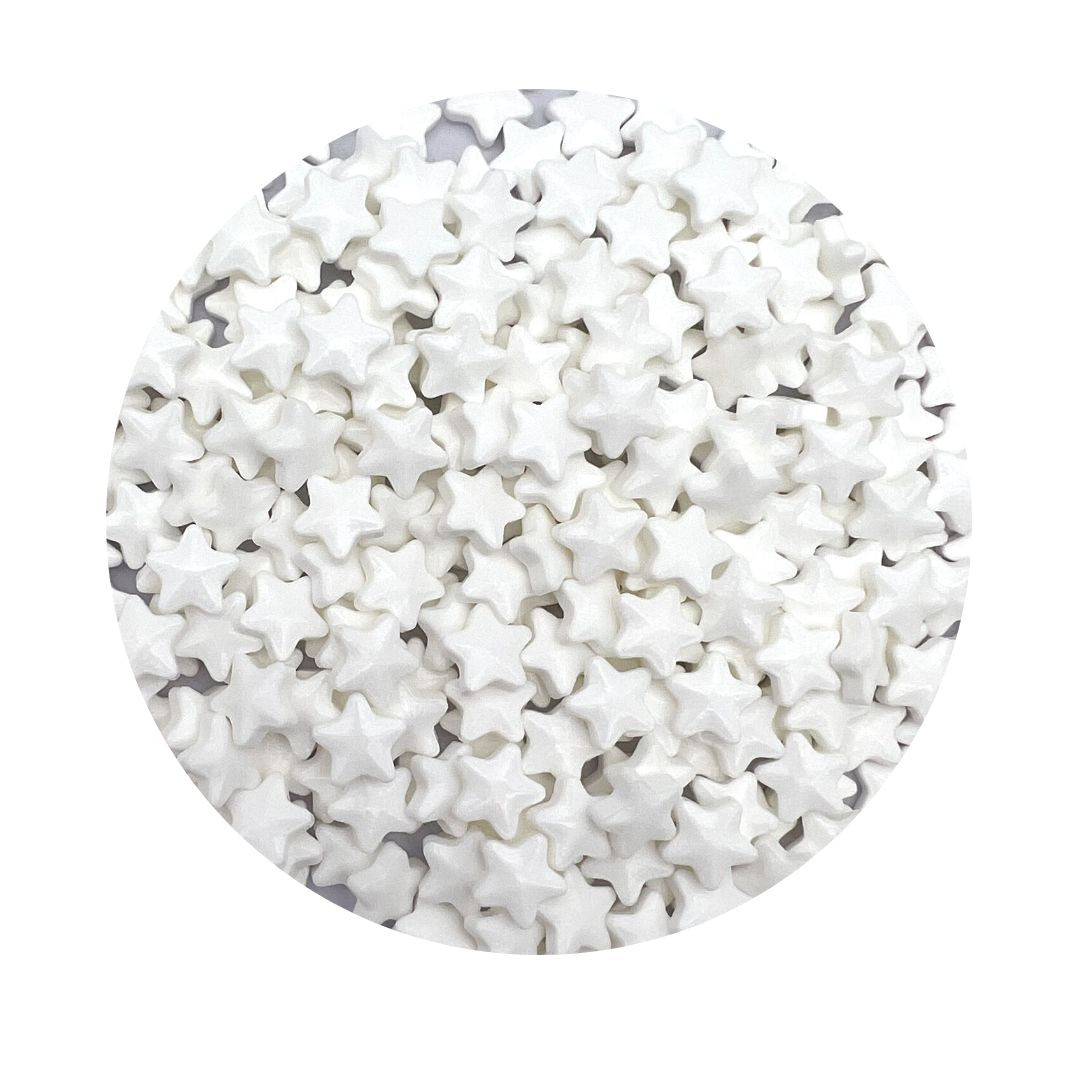 White Heart Candy Shape Sprinkles