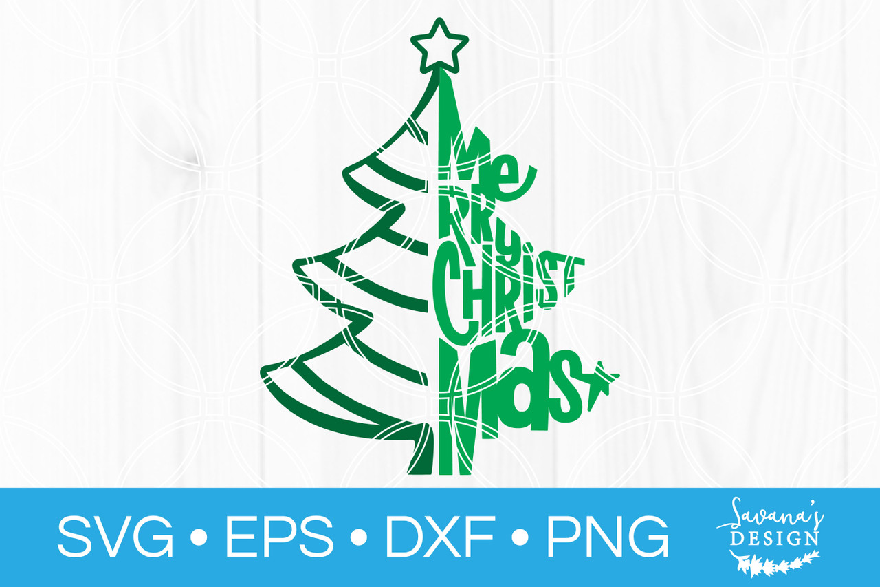 Merry Christmas Tree SVG