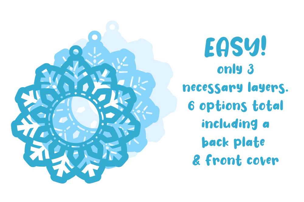 Snowflake Photo Frame SVG