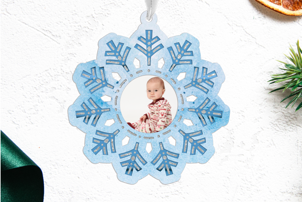 Snowflake Photo Frame SVG