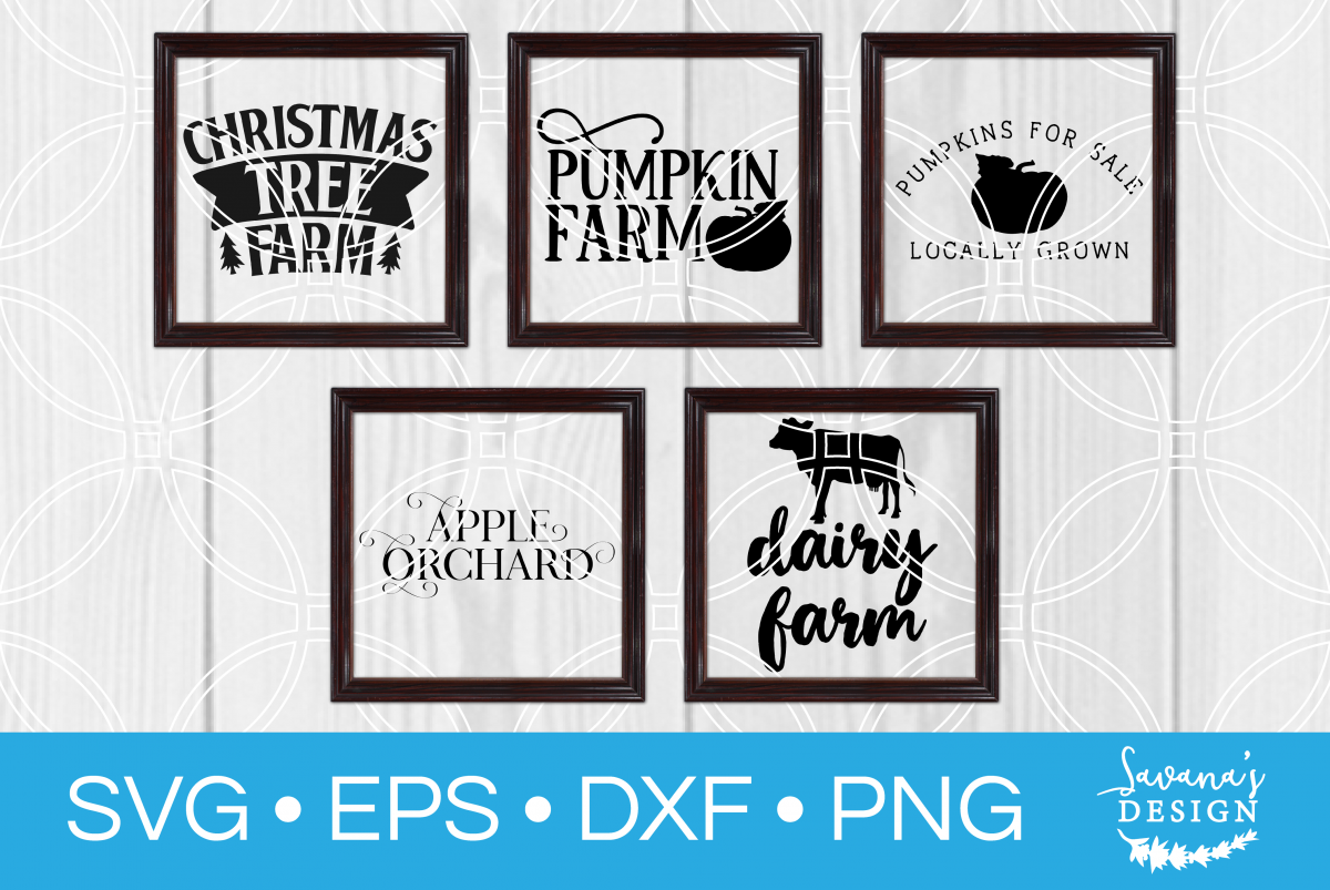 Farm SVG Bundle - SVG EPS PNG DXF Cut Files for Cricut and Silhouette ...