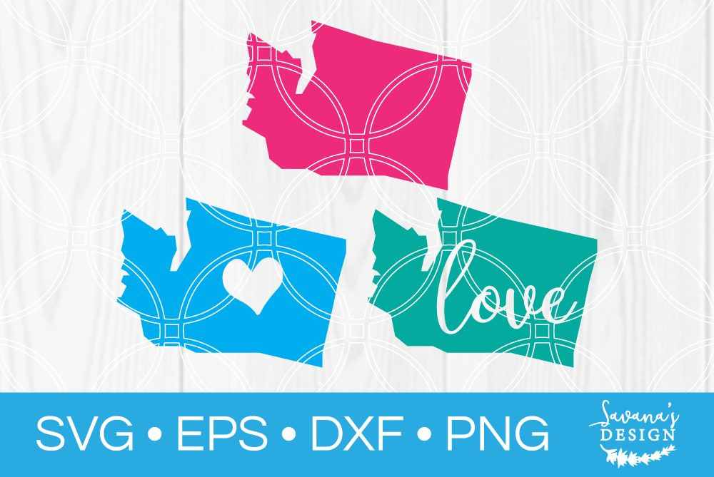 Washington SVG - SVG EPS PNG DXF Cut Files for Cricut and Silhouette ...