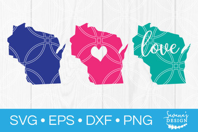 Wisconsin SVG - SVG EPS PNG DXF Cut Files for Cricut and Silhouette ...