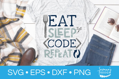 Eat Sleep Code Repeat SVG