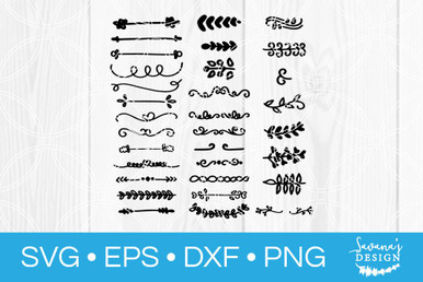 Line SVG Bundle v2 - SVG EPS PNG DXF Cut Files for Cricut and ...