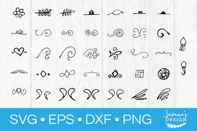 Hand Drawn Element SVG Bundle - SVG EPS PNG DXF Cut Files for Cricut ...