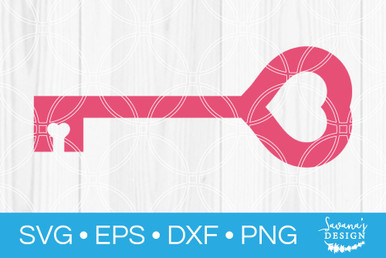 Heart Key SVG - SVG EPS PNG DXF Cut Files for Cricut and Silhouette ...