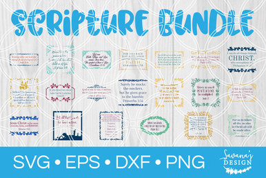 Scripture SVG Bundle - SVG EPS PNG DXF Cut Files for Cricut and ...