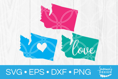 Washington SVG - SVG EPS PNG DXF Cut Files for Cricut and Silhouette ...