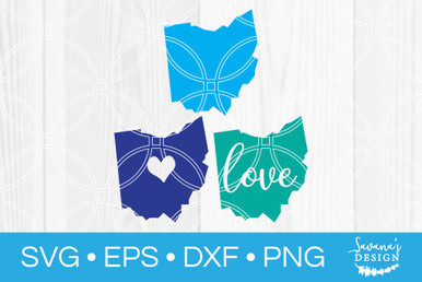 Ohio SVG - SVG EPS PNG DXF Cut Files for Cricut and Silhouette Cameo by ...