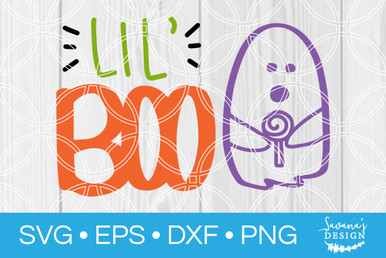 Lil Boo SVG - SVG EPS PNG DXF Cut Files for Cricut and Silhouette Cameo ...