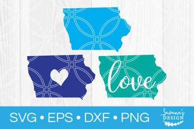 Iowa SVG - SVG EPS PNG DXF Cut Files for Cricut and Silhouette Cameo by ...