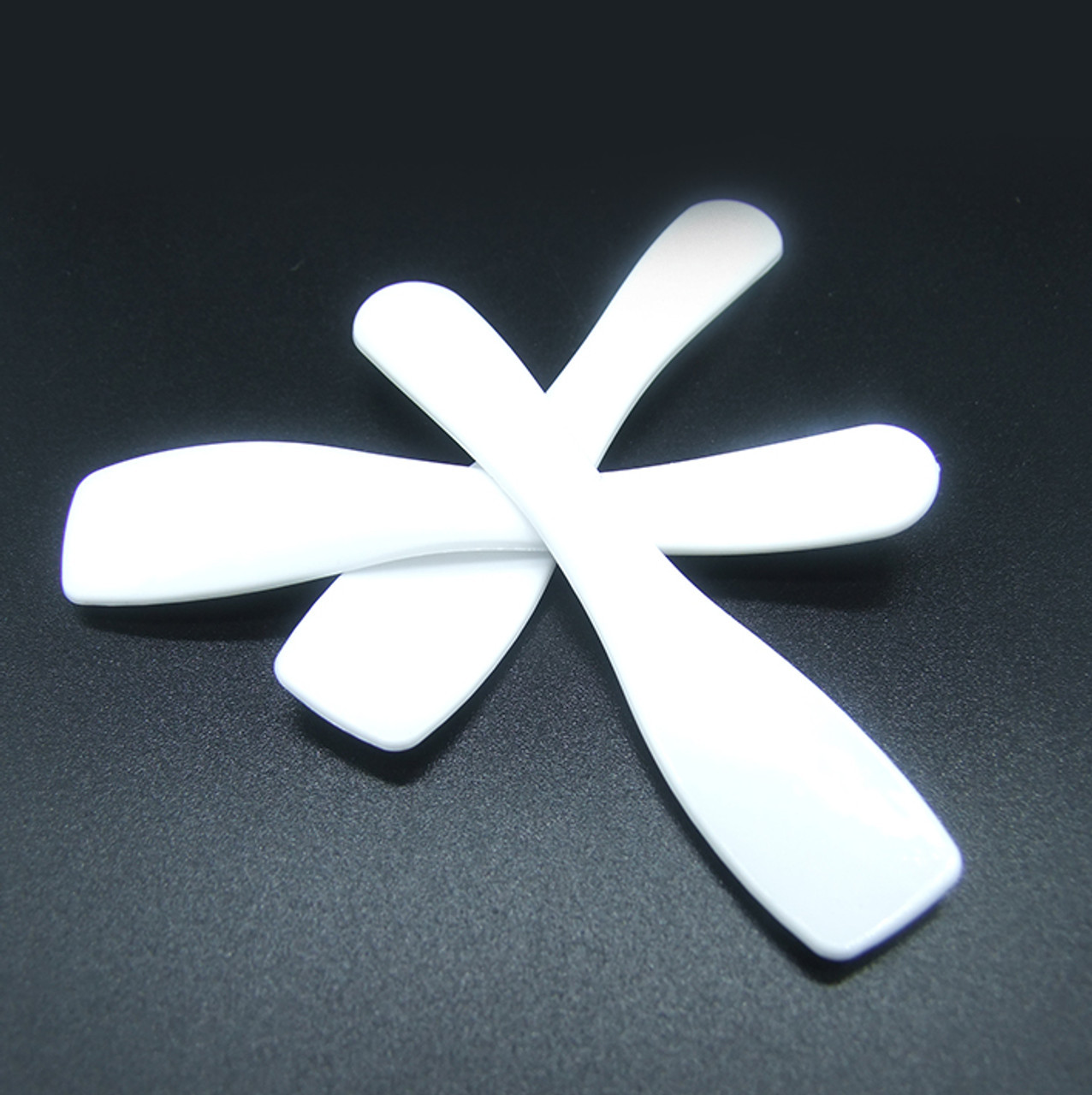 White Angled Spatulas 25 Pieces Pack