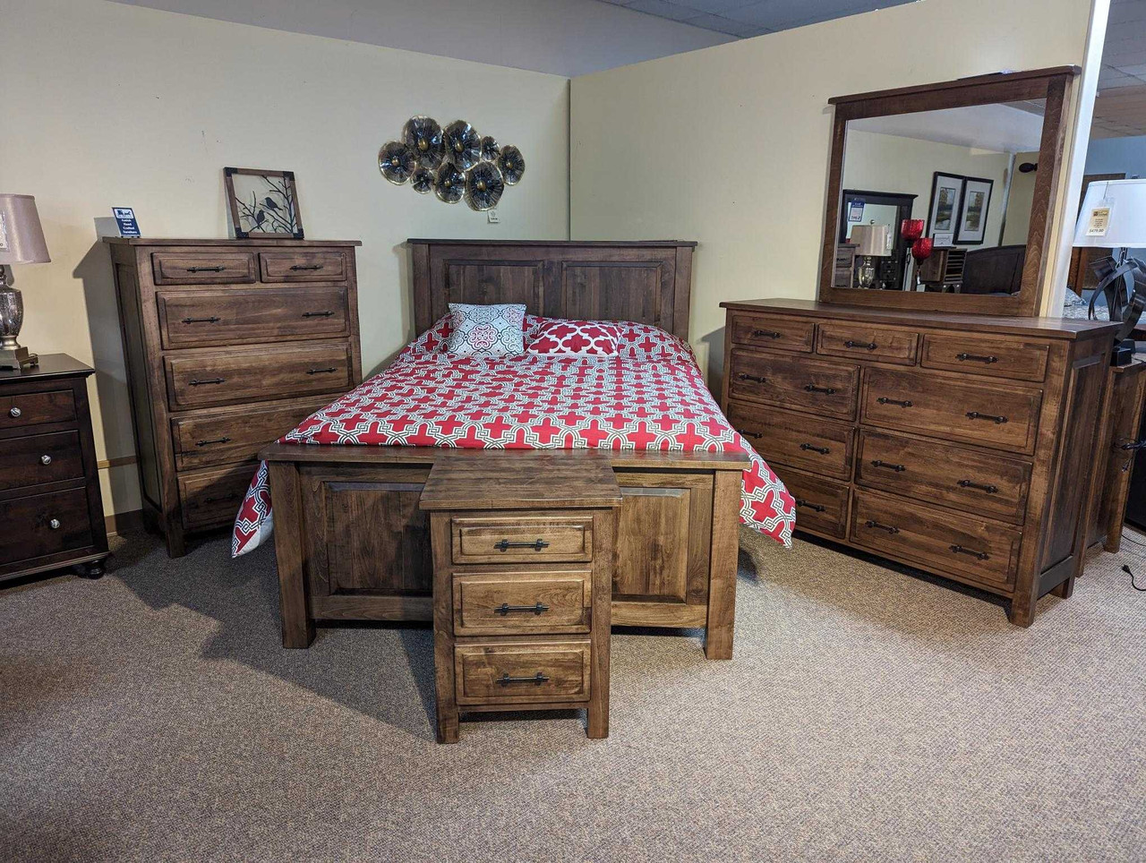 Amish Solid Maple Queen Bed - Hand Planed & Timeless