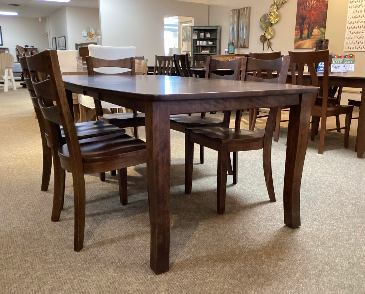 Amish Boat-Shape Dining Table in Sap Cherry Custom Dining