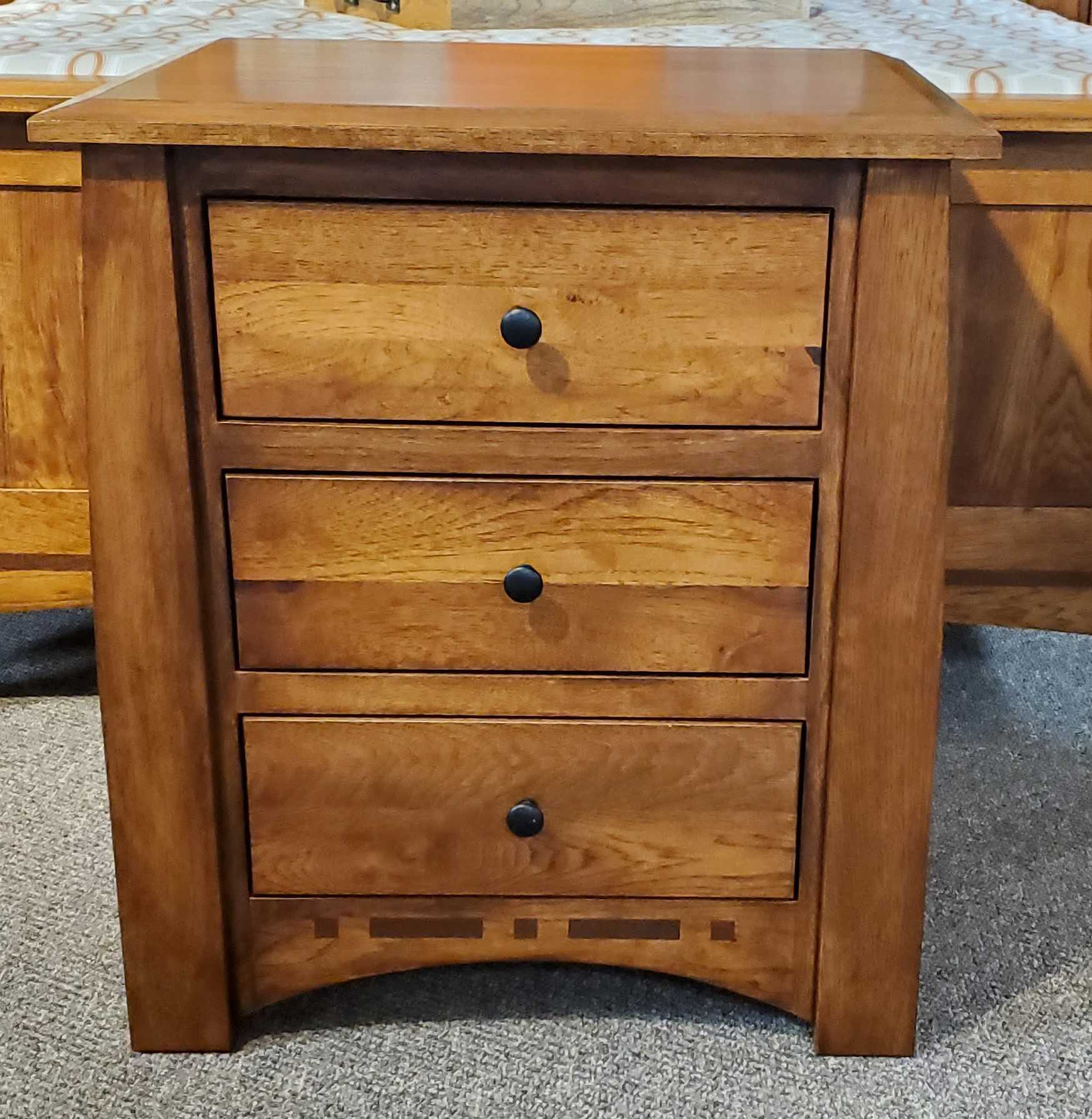 Amish Nighstand-Rustic Hickory Bedroom Furniture Amish Keck Furniture