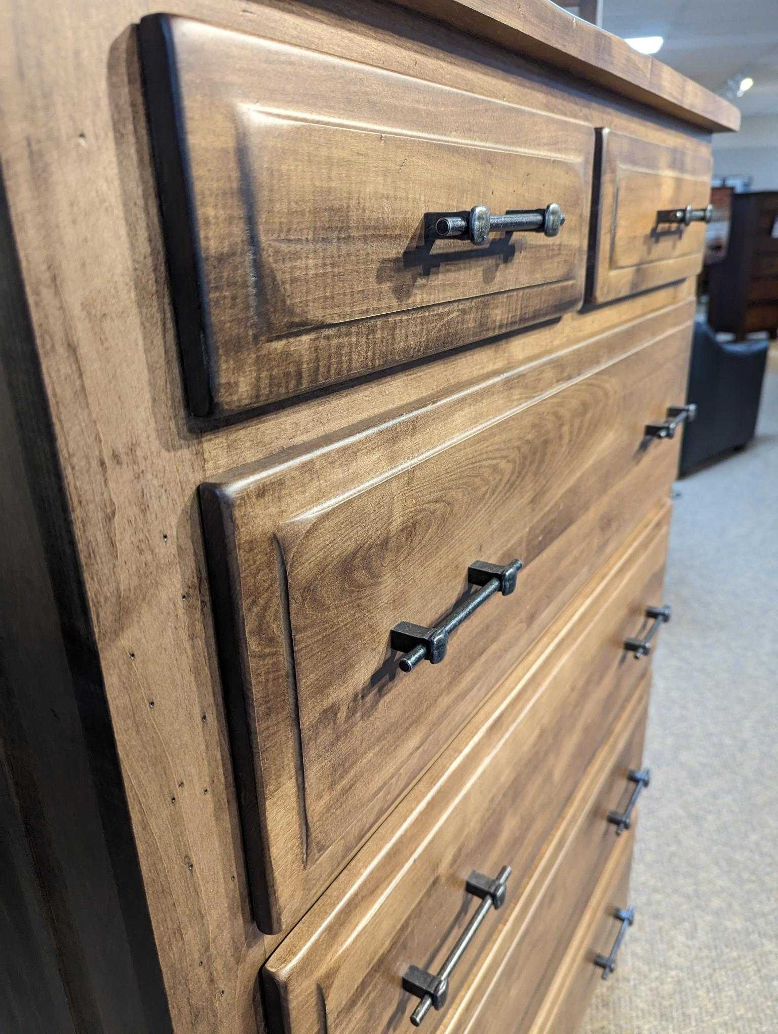 Amish Yoder's Hand Planed Solid Maple 6-Drawer Chest