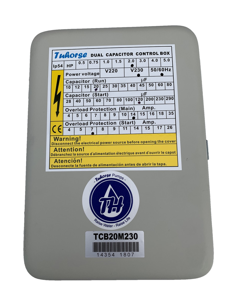 Well Pump Control Boxes | 2HP 230V Single Phase Control Box | Tuhorse