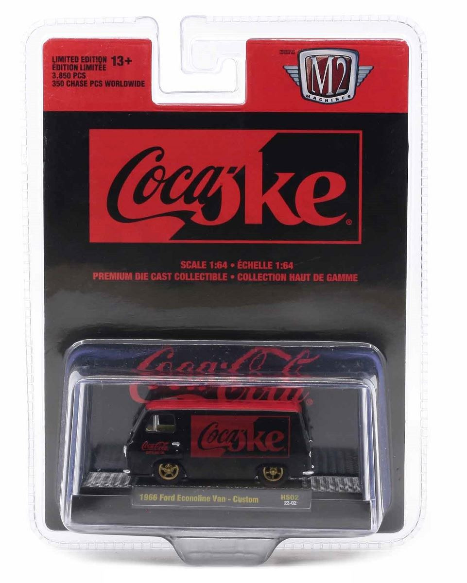 M2 Machines 1:64 Scale Coca-Cola 1966 Ford Econoline Van Custom - Retro ...