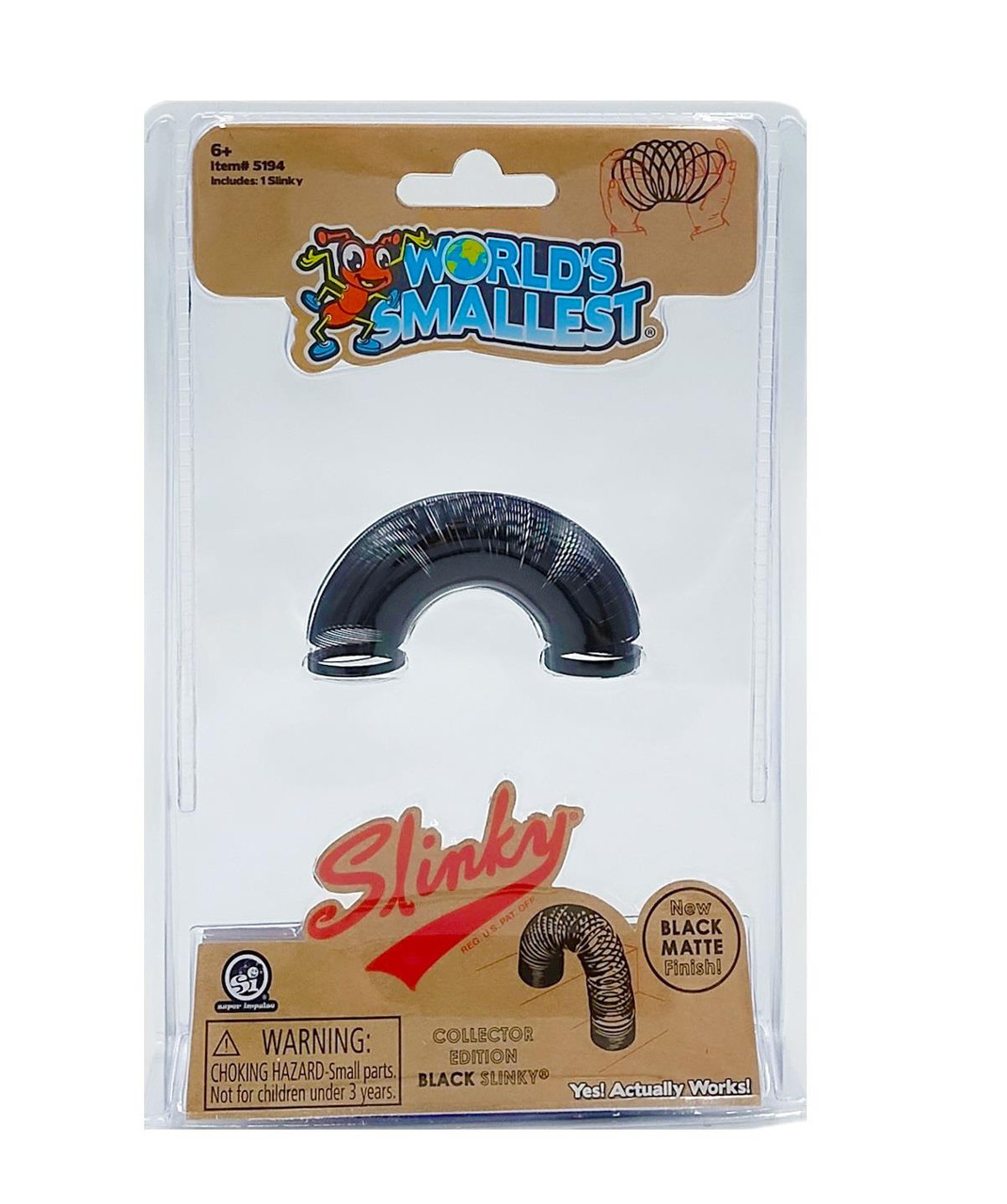 World's Smallest Slinky 75th Anniversary (Black) 5194 - Retro Hobby