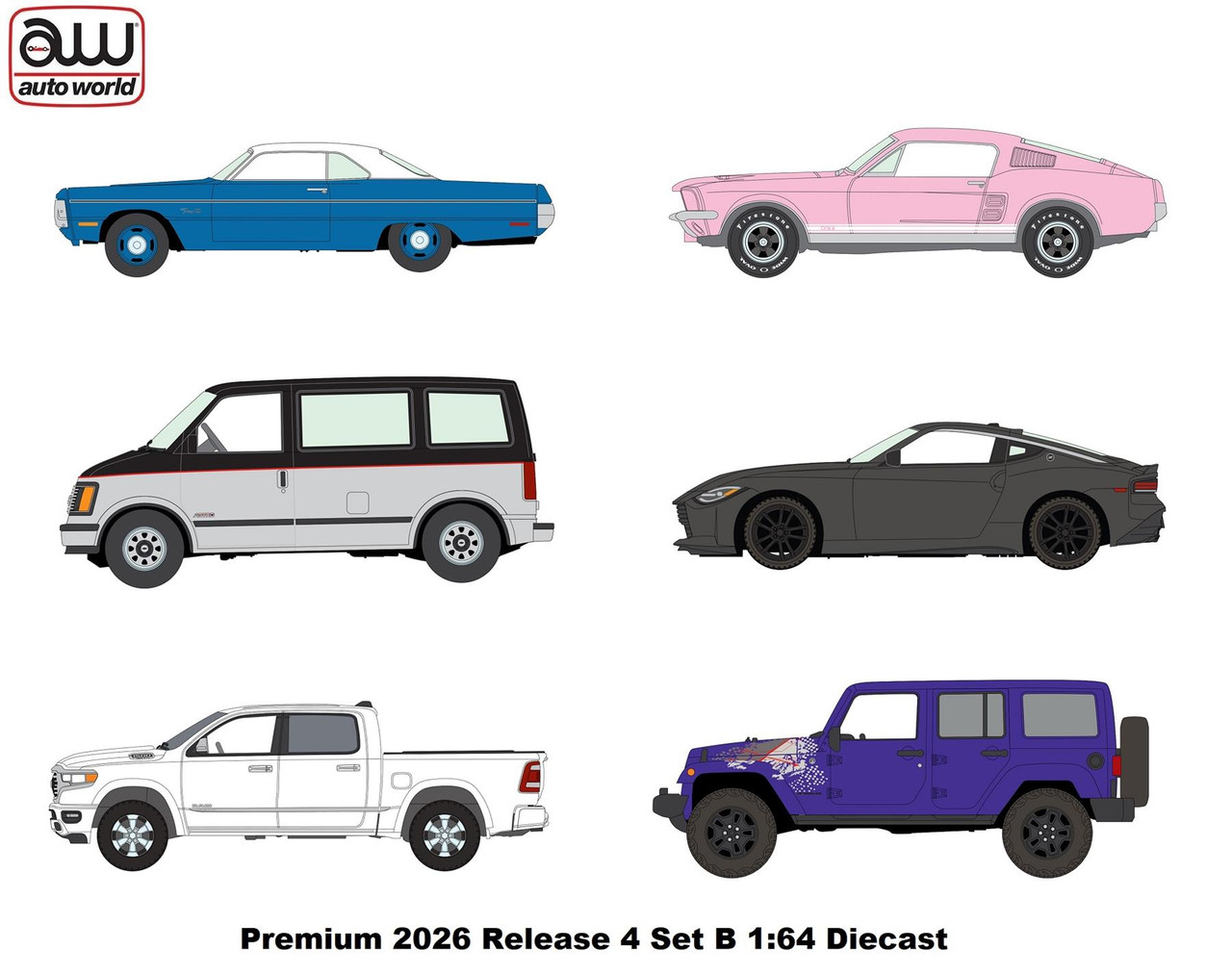 Auto World 1:64 Scale Premium 2026 Release 4 (Set B) - Retro Hobby