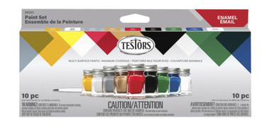 Testors All Purpose Enamel 9-Bottle Paint Set 281231 - Retro Hobby
