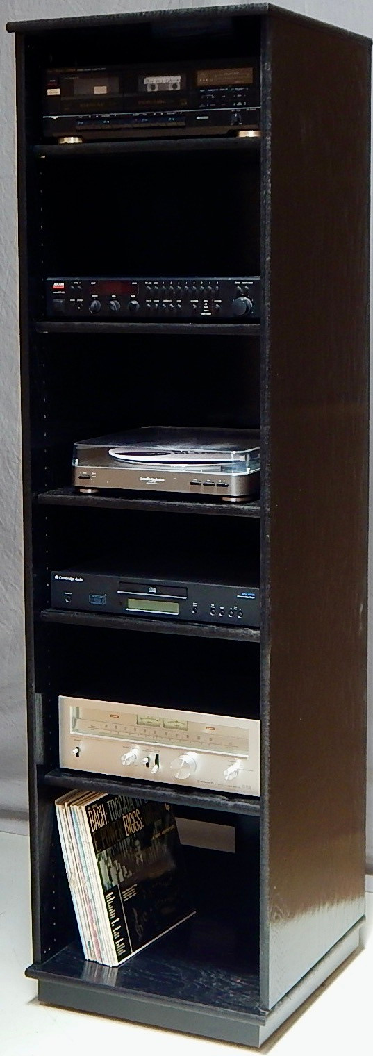 Stereo & DVD cabinets & shelving w glass doors in Oak/Maple