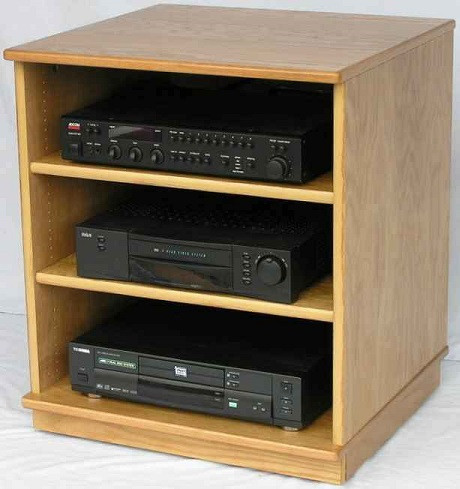 Stereo Rack 27" High Oak Maple Plywood
