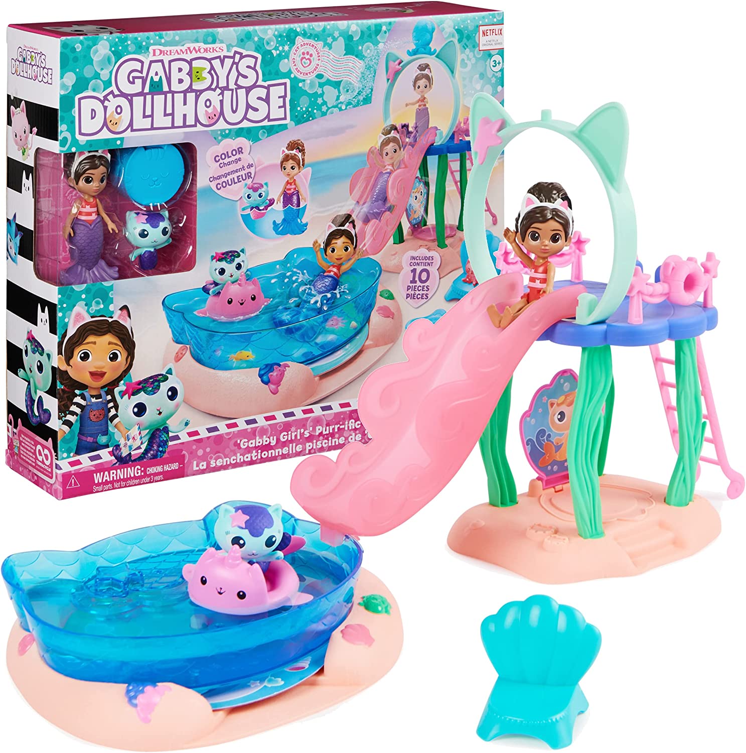 Gabby's Dollhouse, Purr-ific Pool Playset | Toymate