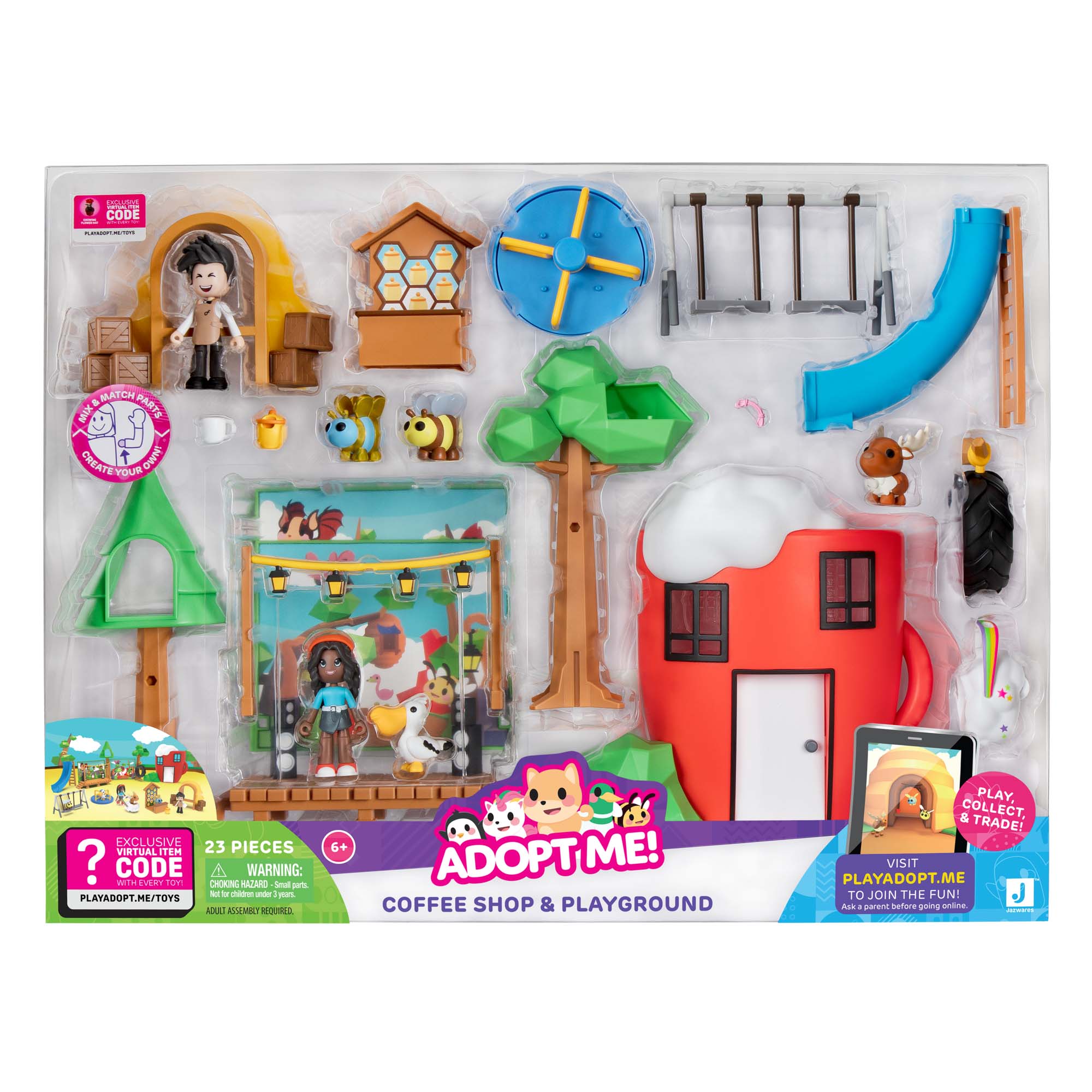 Adopt Me! Coffee Shop & Playground Playset | Toymate