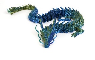 3D Printed Fidget 30cm - Blue Dragon | Toymate