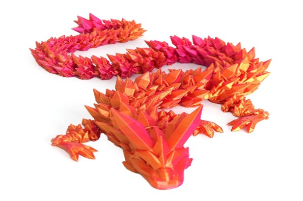 3D Printed Fidget 30cm - Red Dragon | Toymate