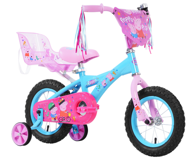 Peppa Pig 30cm Bike with Dollseat and Basket | Toymate | Bikes
