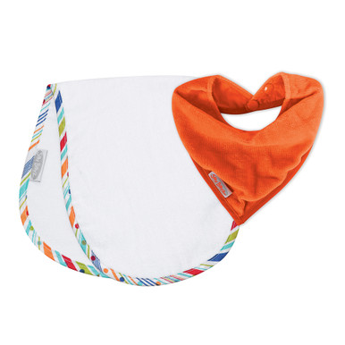 Silly Billyz Shoulder Bib/Bandana St Orange Sprite | Babymate | Feeding