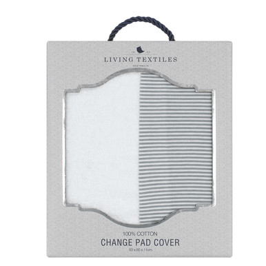 Jersey Change Pad Cover Grey Stripe | Babymate