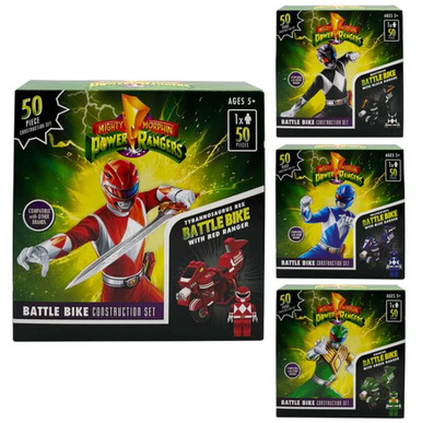 Mighty Morphin Power Rangers Battle Bike 50-piece Construction Set ...