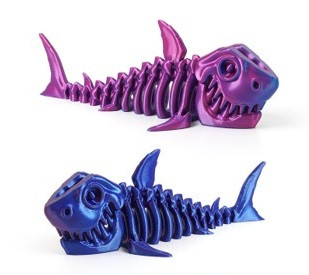 3D Printed Fidget 14cm - Purple Shark | Toymate