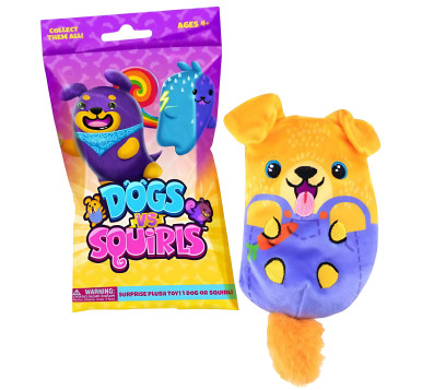 Dogs Vs. Squirrels Mystery Single Bean Plush Bag | Toymate