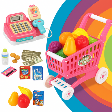 Wonder Co Play - Pink Trolley & Register Set | Toymate
