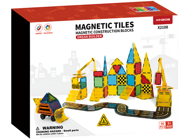 Wondermags Magnetic Tiles Construction Set 90pcs | Toymate