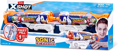 X-Shot Fast-Fill Skins Sonic The Hedgehog Hyperload Water Blaster (2 ...