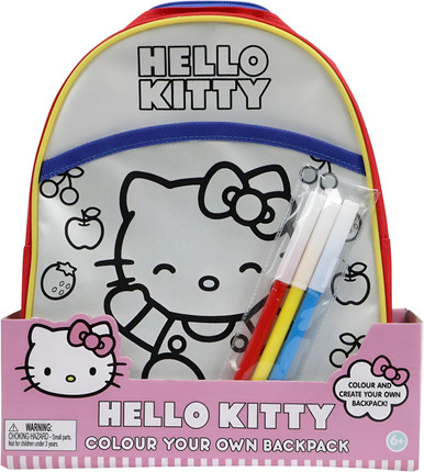 Hello Kitty Colour Your Own Back Pack | Toymate