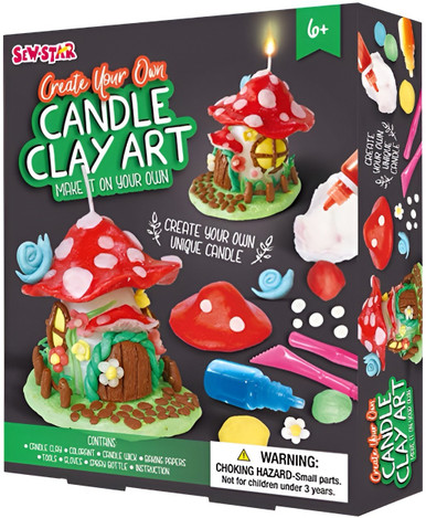 Creat Your Own Candle Clay Art - Mushroom | Toymate