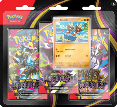 Pokemon TCG Mega Evolutions 5 Pitch Black Three Booster Blister | Toymate