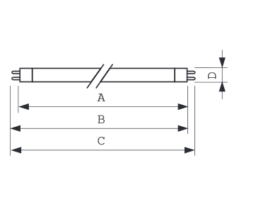 F8T5/CW 8W Linear Fluorescent Tube, Cool White