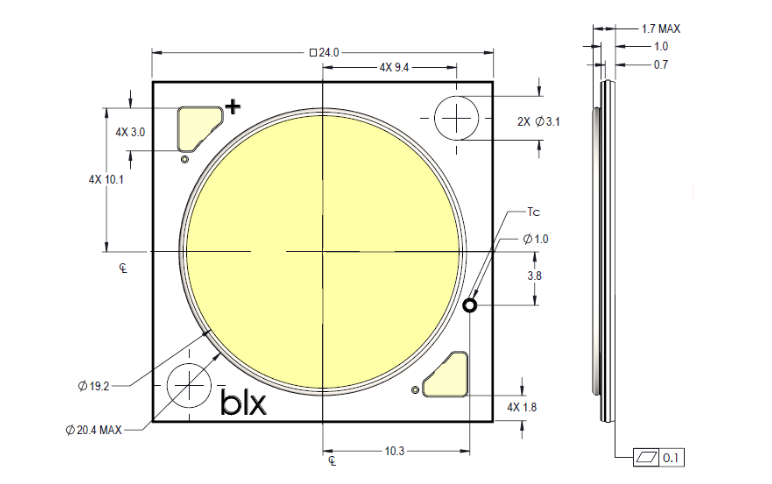 BXRE-20B4001-C-73 Bridgelux Gen 7 V18 V-Series LED Array | 4000lm 2000K