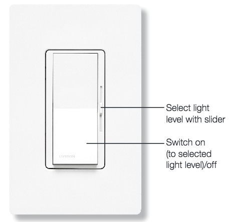 Lutron Diva DVSTV-WH Dimmer | White 0-10V LED or Fluorescent Fixtures