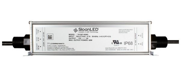 701507-60W2 SloanLED (Gen 2) Constant Voltage Power Supply | 60W 12VDC ...